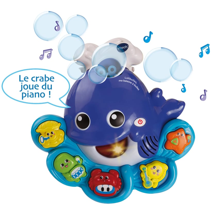 Lolibulles Ma Baleine à Bulles - Gamme bain - VTech- Jouets de bain ...