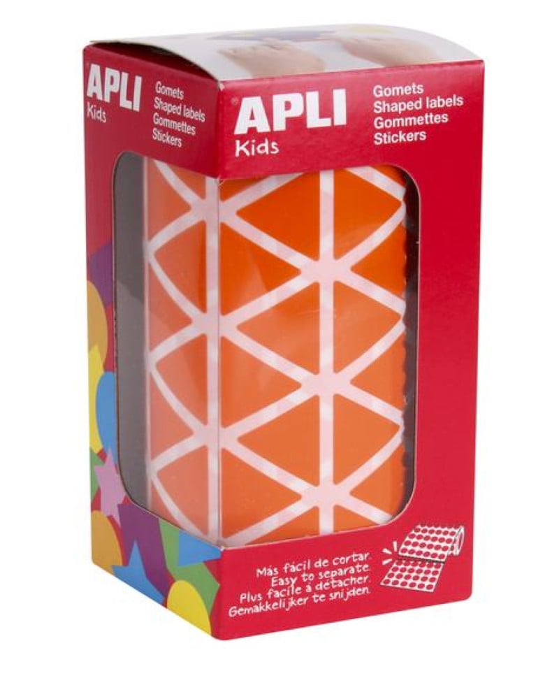 Gommettes rouleau Triangle 20 mm orange x 2 832 - Gommettes - stickers ...