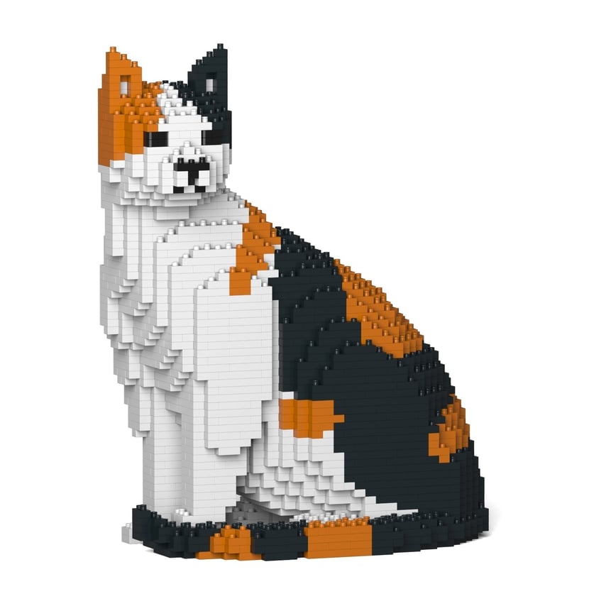 Chat Calico assis | JEKCA | 14 ans et +- Jeux de construction | Cultura