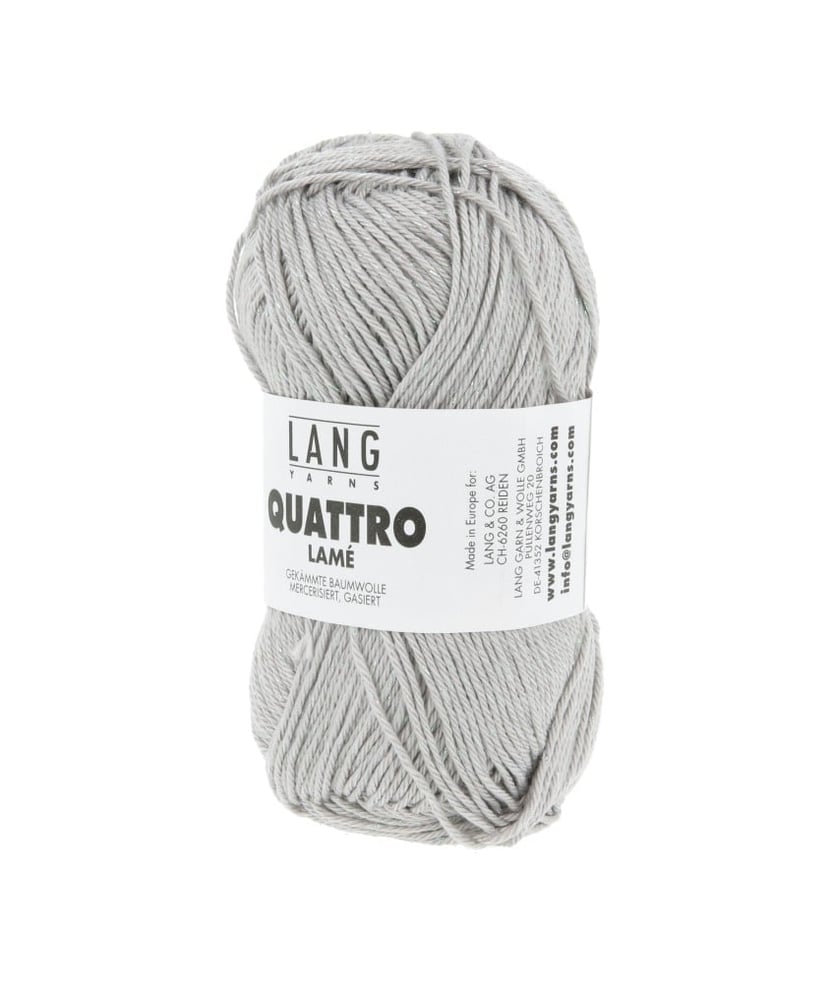 Fil à tricoter de coton QUATTRO LAME - Lang Yarns 24 Gris- Fil à ...