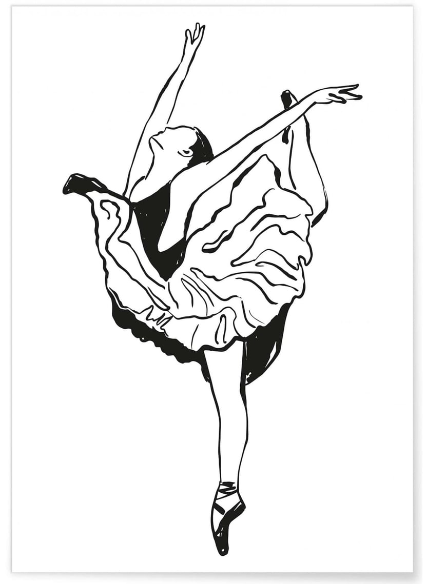 Affiche Danseuse 2 | A3 : 29,7x42cm- Imagerie Murale - Encadrement ...