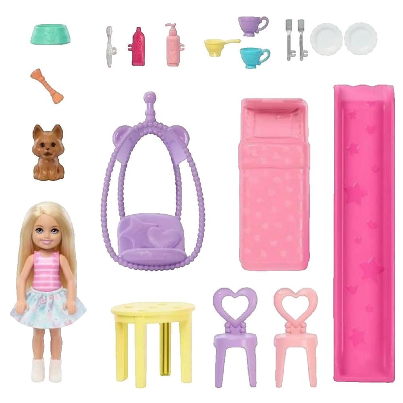 Maison de poupées Mattel Chelsea en plastique avec accessoires et ...