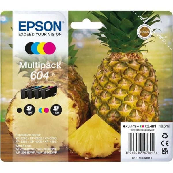Encre - EPSON - Multipack 4 couleurs - Haute capacité - Compatible Expression Home XP-4200 ...