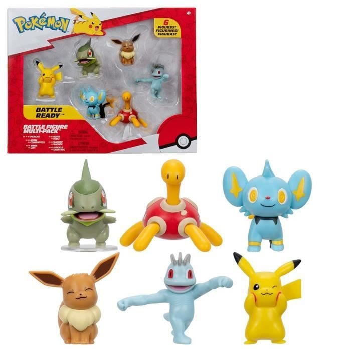 Pack 6 Figurines Pokémon - JW3614 - 5 cm - Combats Pokémon | Cultura