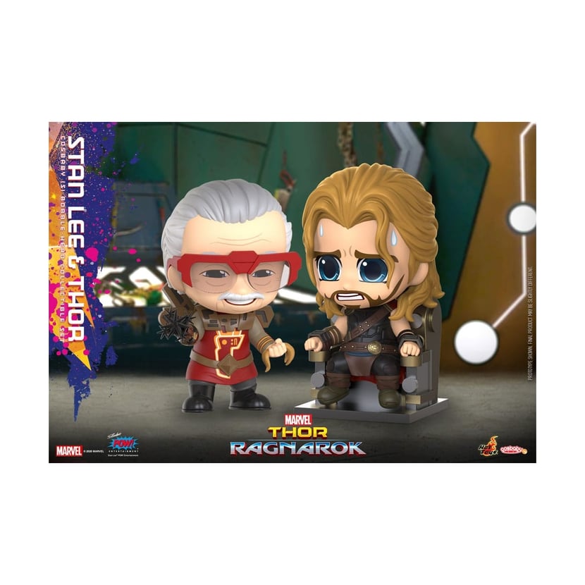 Thor : Ragnarok - Figurines Cosbaby (S) Stan Lee & Thor 10 cm | Cultura