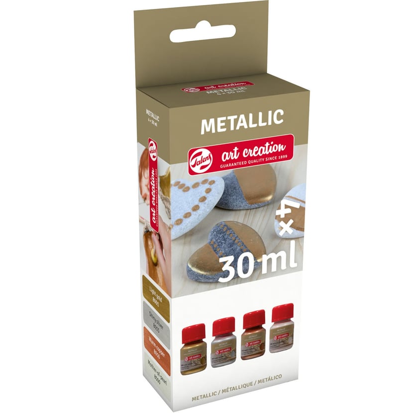 Set de 4 tubes 30 ml - Peinture Talens Art Creation Métallique ...
