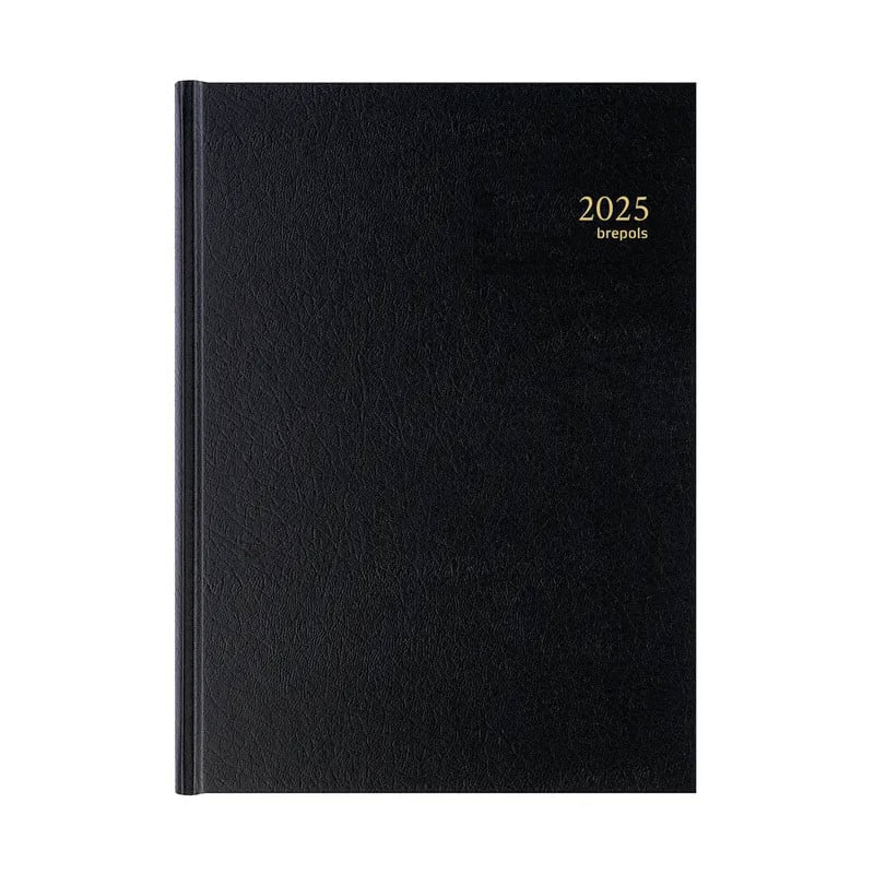 Agenda 2025 Brepols Bremax 1 journalier 21 x 29 cm noir - Agenda 2025 ...
