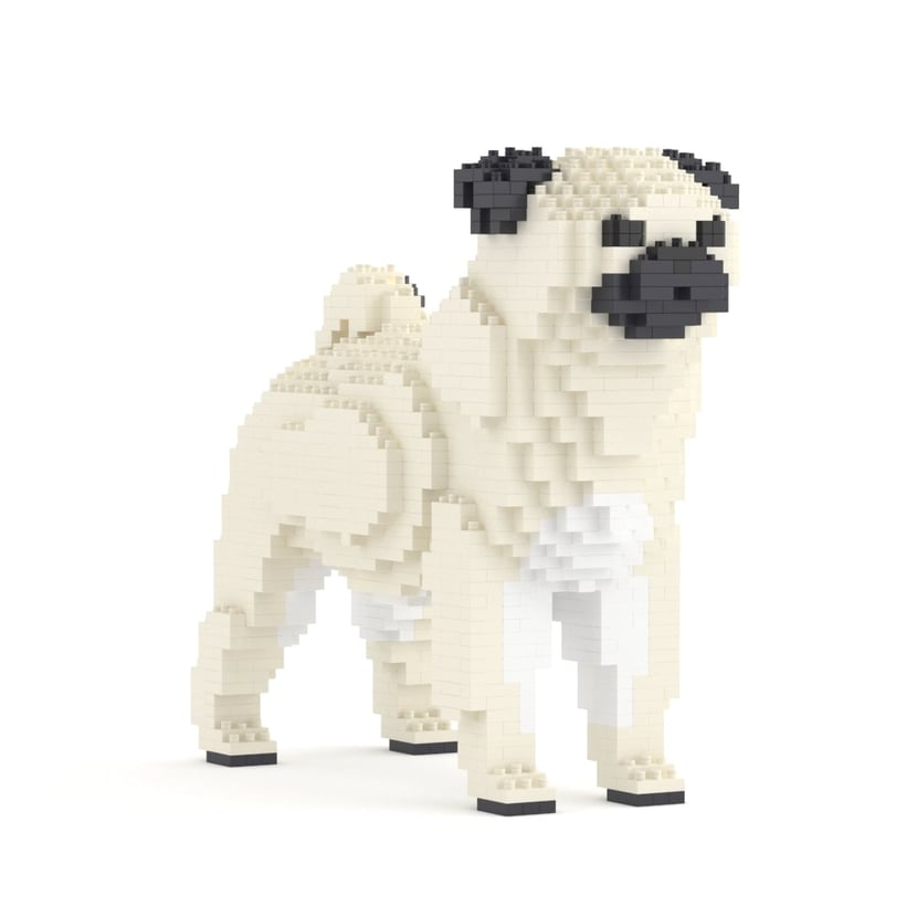 Chien Carlin crème Taille standard | JEKCA | 14 ans et +- Jeux de ...