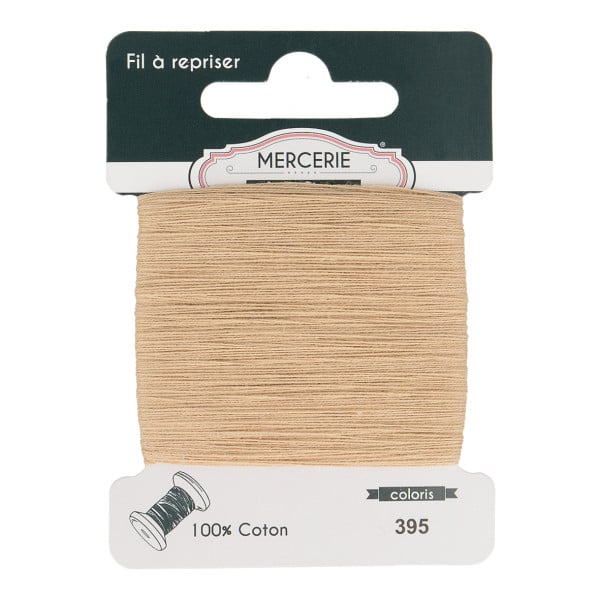 Fil à repriser coton 60 mètres beige - Fil à coudre - Couture | Cultura