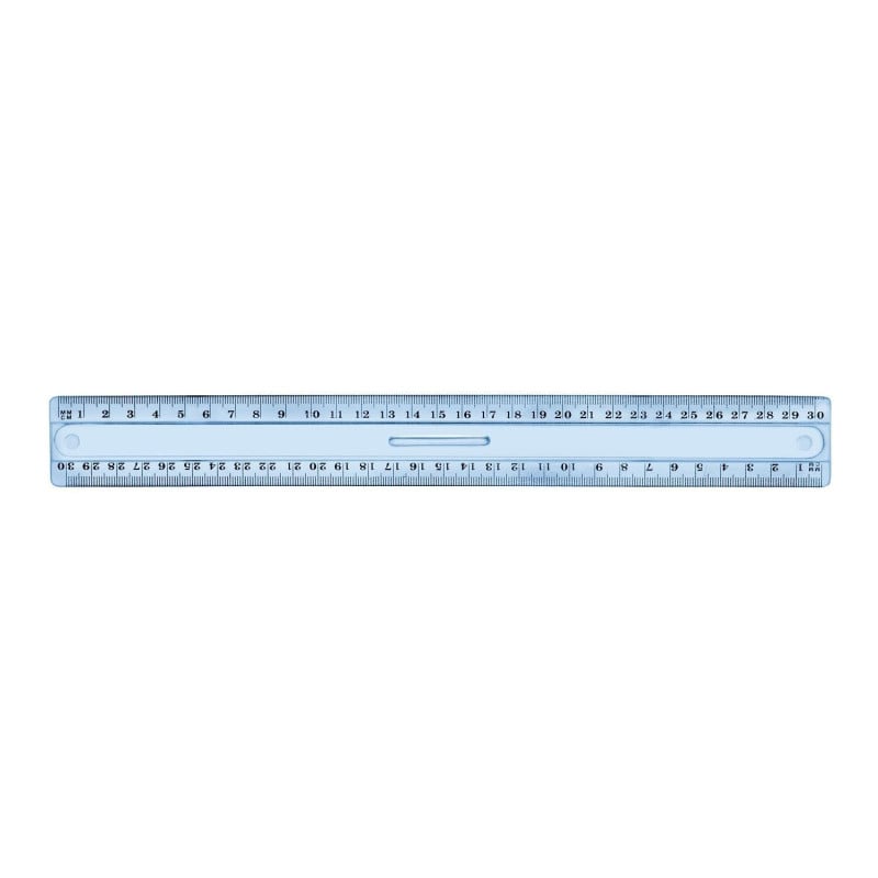Règle - Triple décimètre - 30cm - Plastique incassable - Bleu - Idéal ...