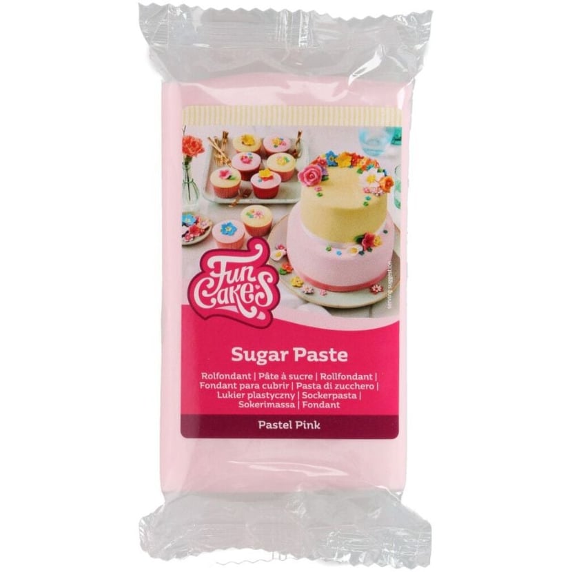 FunCakes Pâte à Sucre Rose Tendre - 250g - Pâte à sucre - Décorations de gâteaux - Pâtisserie ...