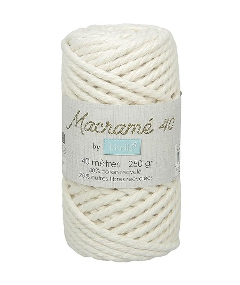 Bobine de fil Macrame Cord 40 - Trimits Creme Ecru - Macramé | Cultura