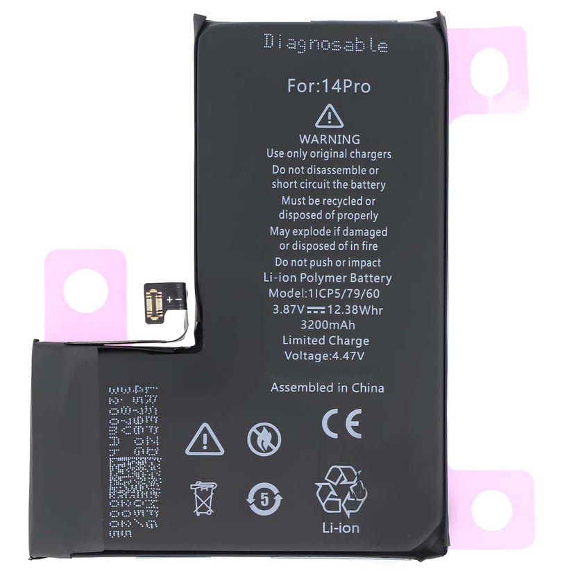 Avizar Batterie Li-Polymer 3.87V pour Smartphone iPhone 14 Pro ...