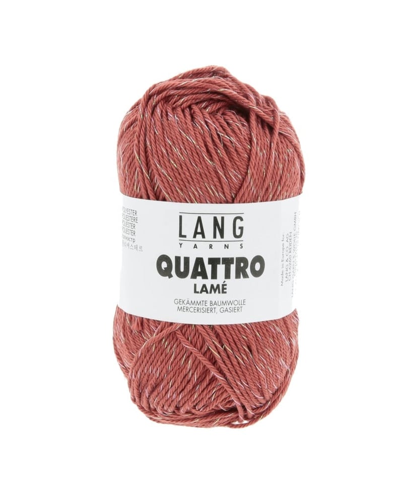 Fil à tricoter de coton QUATTRO LAME - Lang Yarns 75 Marron- Fil à ...