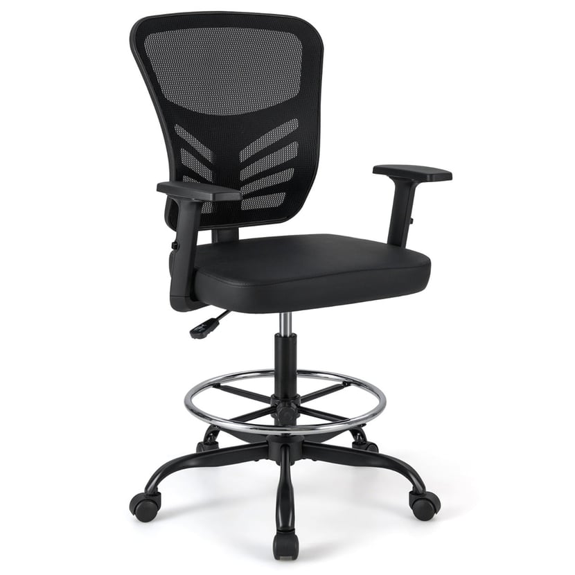 Fauteuil de bureau ergonomique 66 x 66 x 104-125 cm assise pivotante ...