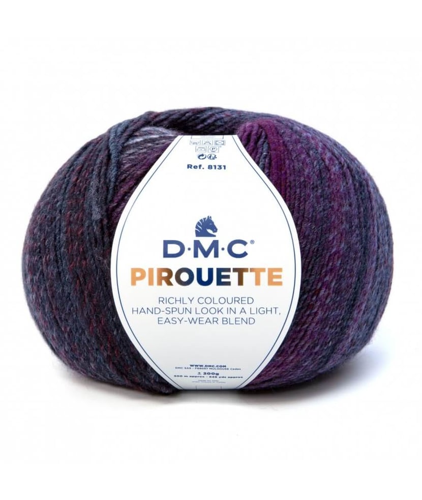 Fil à tricoter PIROUETTE - 200gr - DMC 842 Violet - Fil à tricoter ...