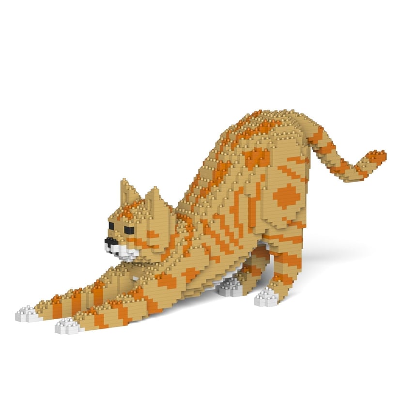 Chat Tigré roux qui s'étire | JEKCA | 14 ans et +- Jeux de construction ...