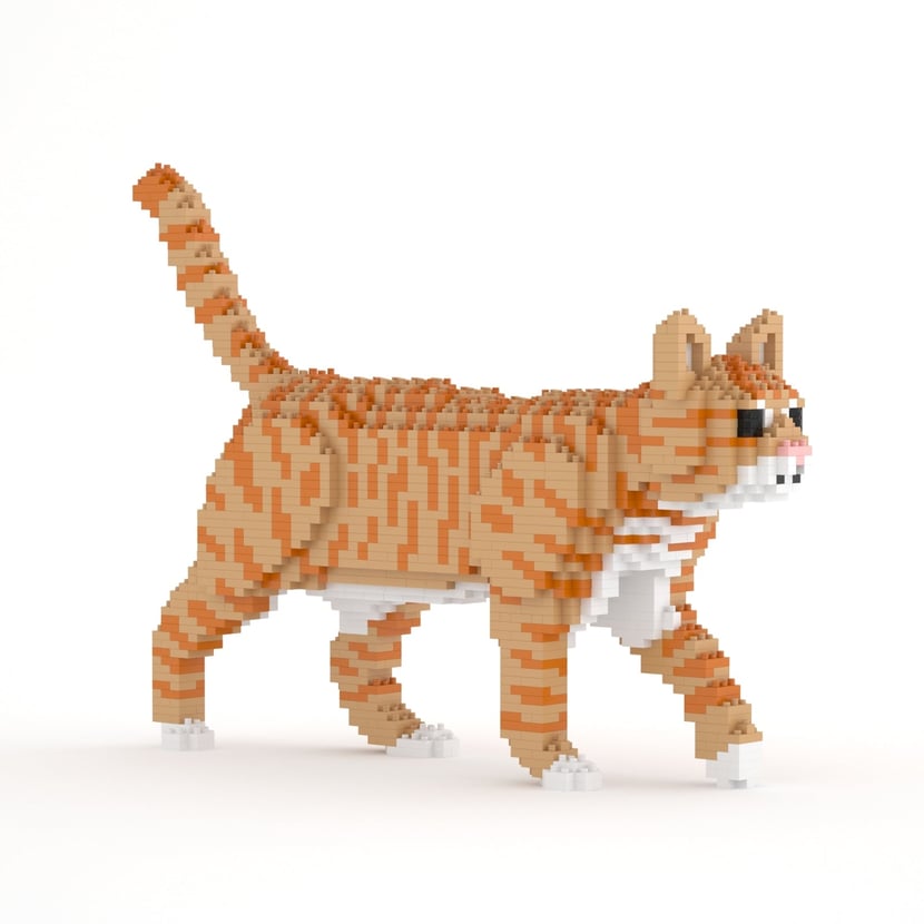 Chat Tigré roux | JEKCA | 14 ans et +- Jeux de construction | Cultura