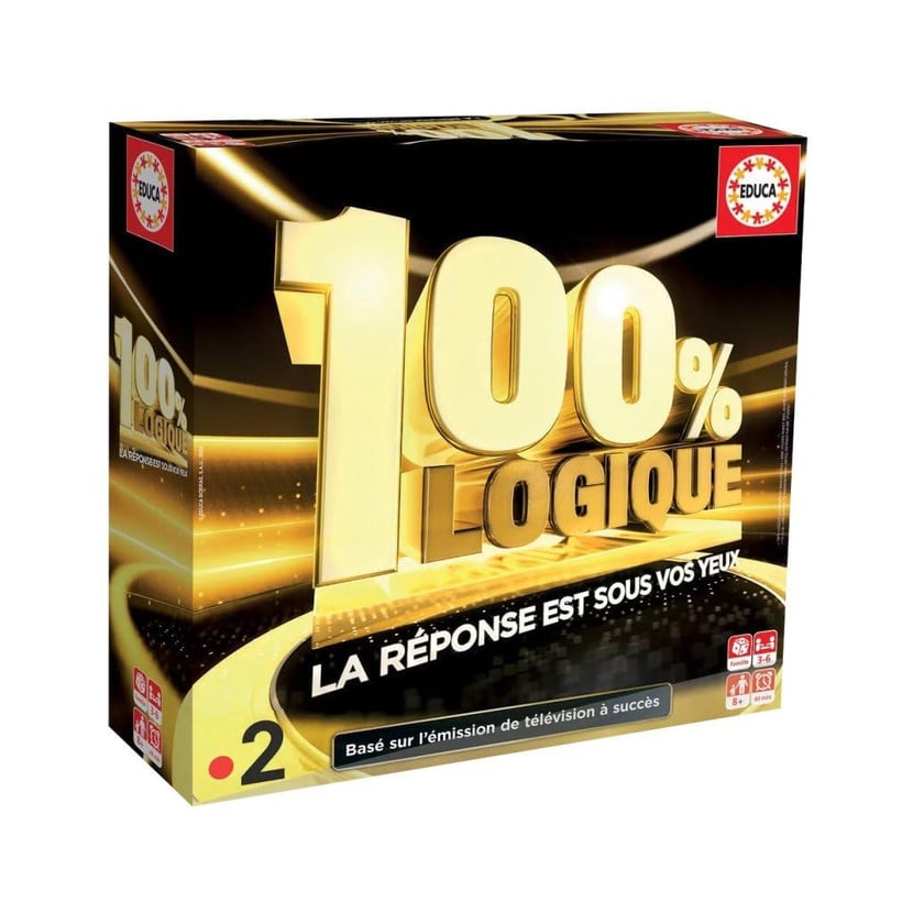 100 pourcent logique jeu de societe - Jeux classiques | Cultura