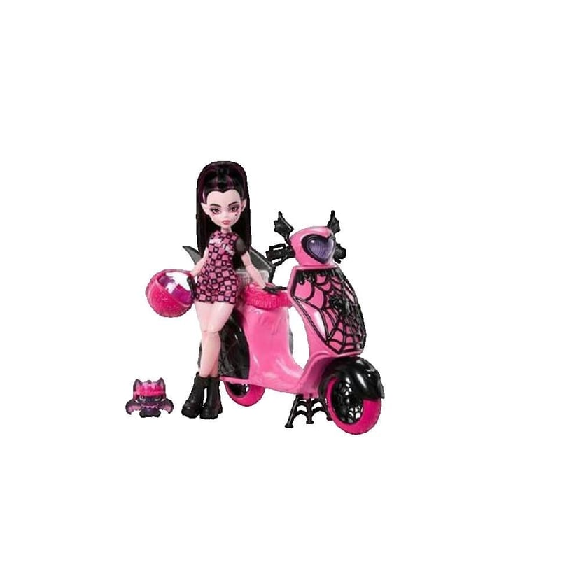 Scooter pour poupée Mattel Monster High Draculaura rose- Poupée et ...