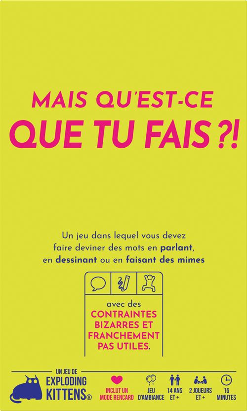 Jeu d'ambiance Mais qu'est-ce que tu fais ?! - ASMODEE- Jeux d'ambiance ...