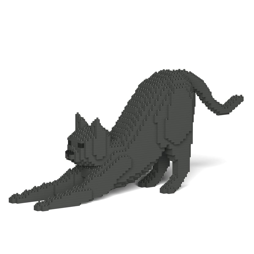 Chat gris qui s'étire | JEKCA | 14 ans et +- Jeux de construction | Cultura