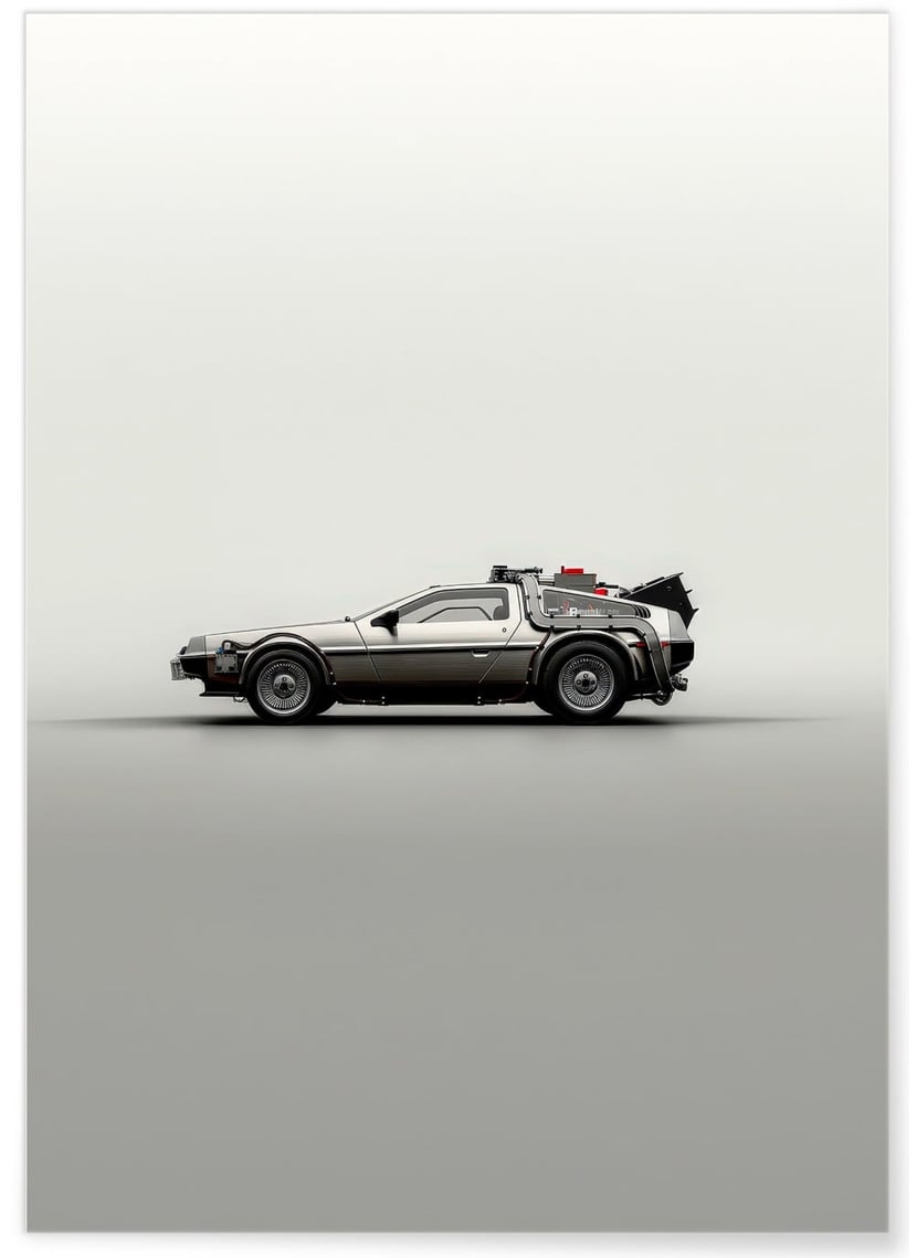 Affiche DeLorean - Un classique du cinéma | A3 : 29,7x42cm- Imagerie ...