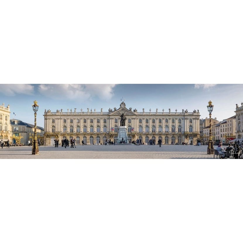 Tableau sur toile hôtel de ville de Nancy 45x135 cm- Imagerie Murale ...