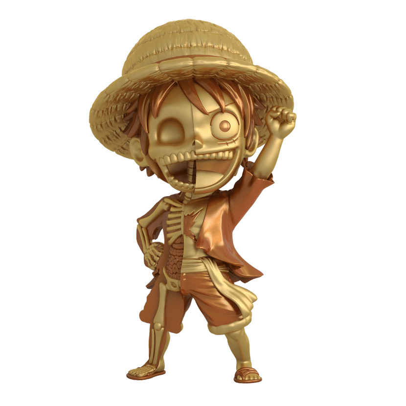 Figurine Mighty Jaxx XXRAY Plus - One Piece - Luffy trésor d'or ...