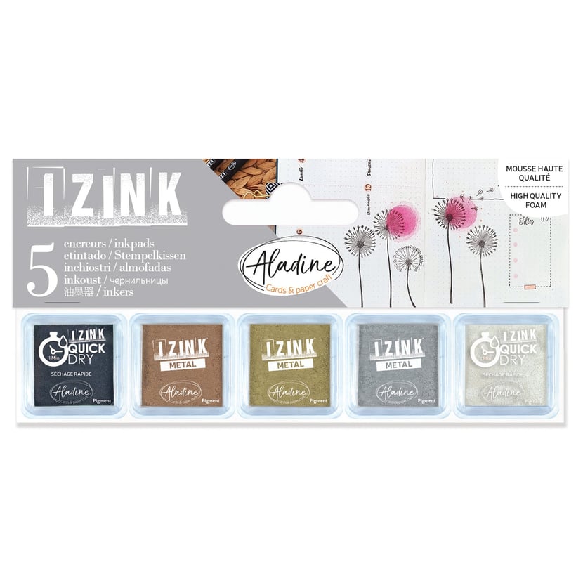 Lot de 5 encreurs Aladine - Classique - Tampon et encres | Cultura