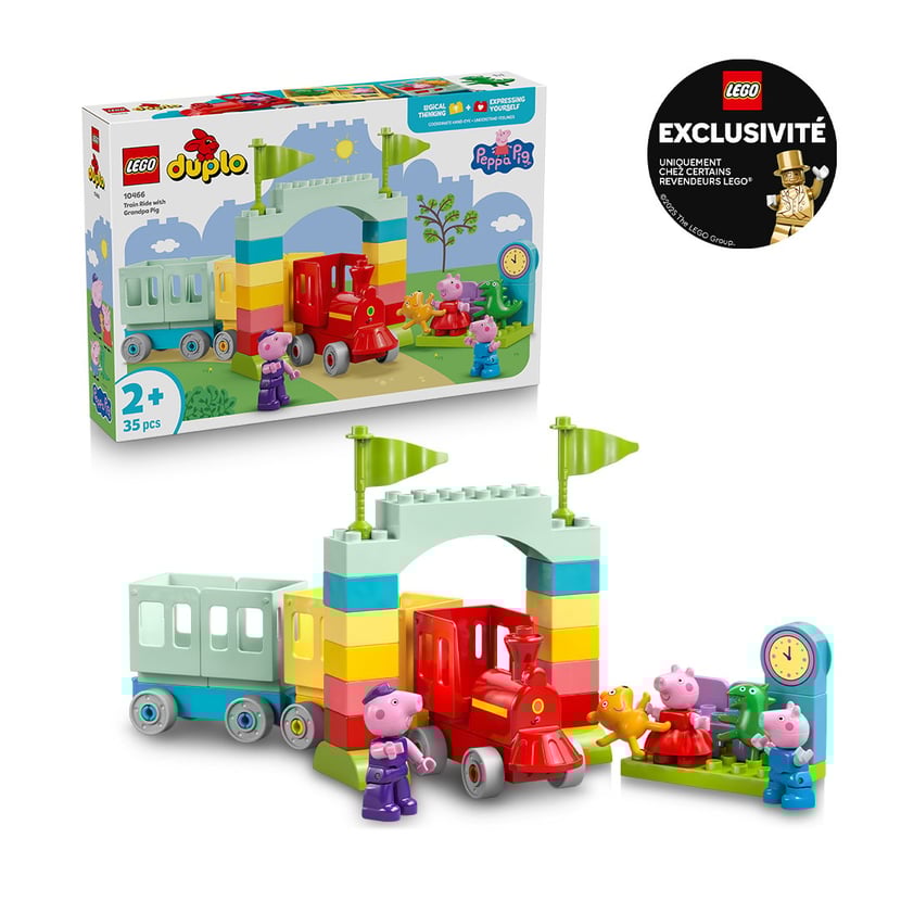 LEGO® DUPLO® 10466 - Voyage en train avec papy pig - Peppa Pig- Jeux d ...
