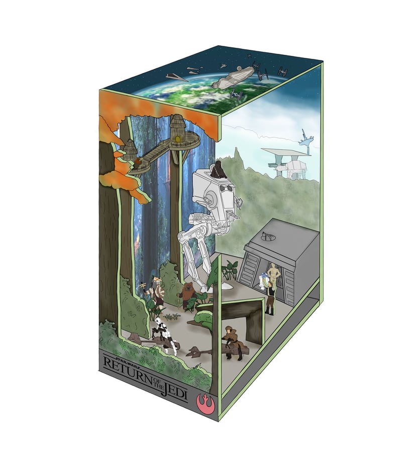 Maquette DIY Book Nook - Star Wars : Course dans la tranchée - Revell ...