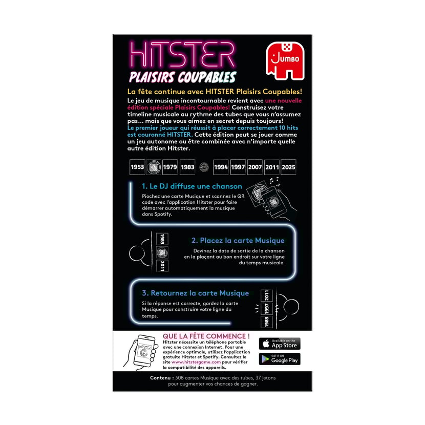 Hitster Plaisirs coupables- Jeux d'ambiance | Cultura