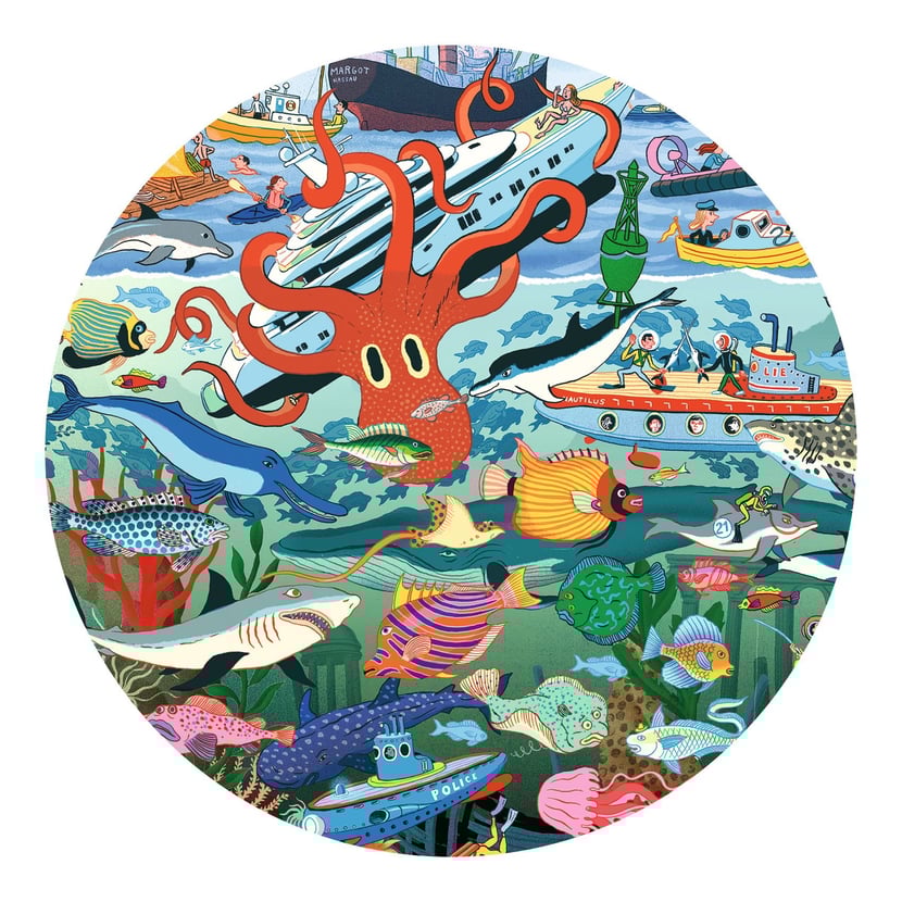 Puzzle 200 pièces - Les secrets de la mer - Djeco | Cultura