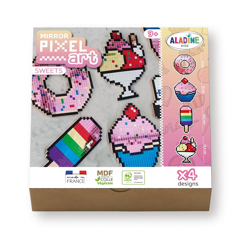 Mirror Pixel Art : sweets - Aladine Kids- Coffrets Créatifs pour enfant ...