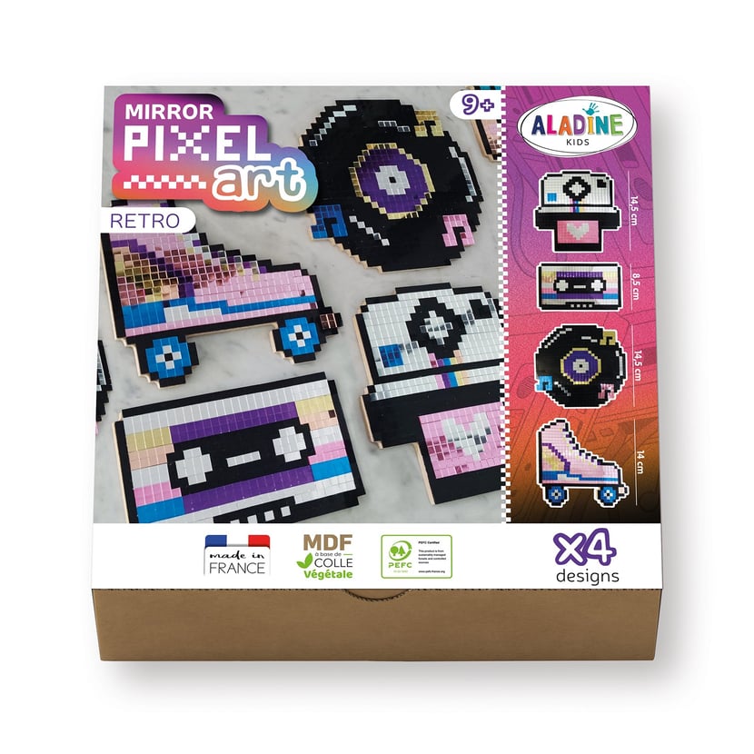 Mirror Pixel Art : retro - Aladine Kids- Coffrets Créatifs pour enfant ...