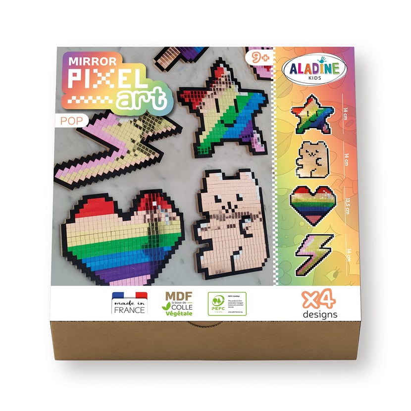 Mirror Pixel Art : pop - Aladine Kids- Coffrets Créatifs pour enfant ...