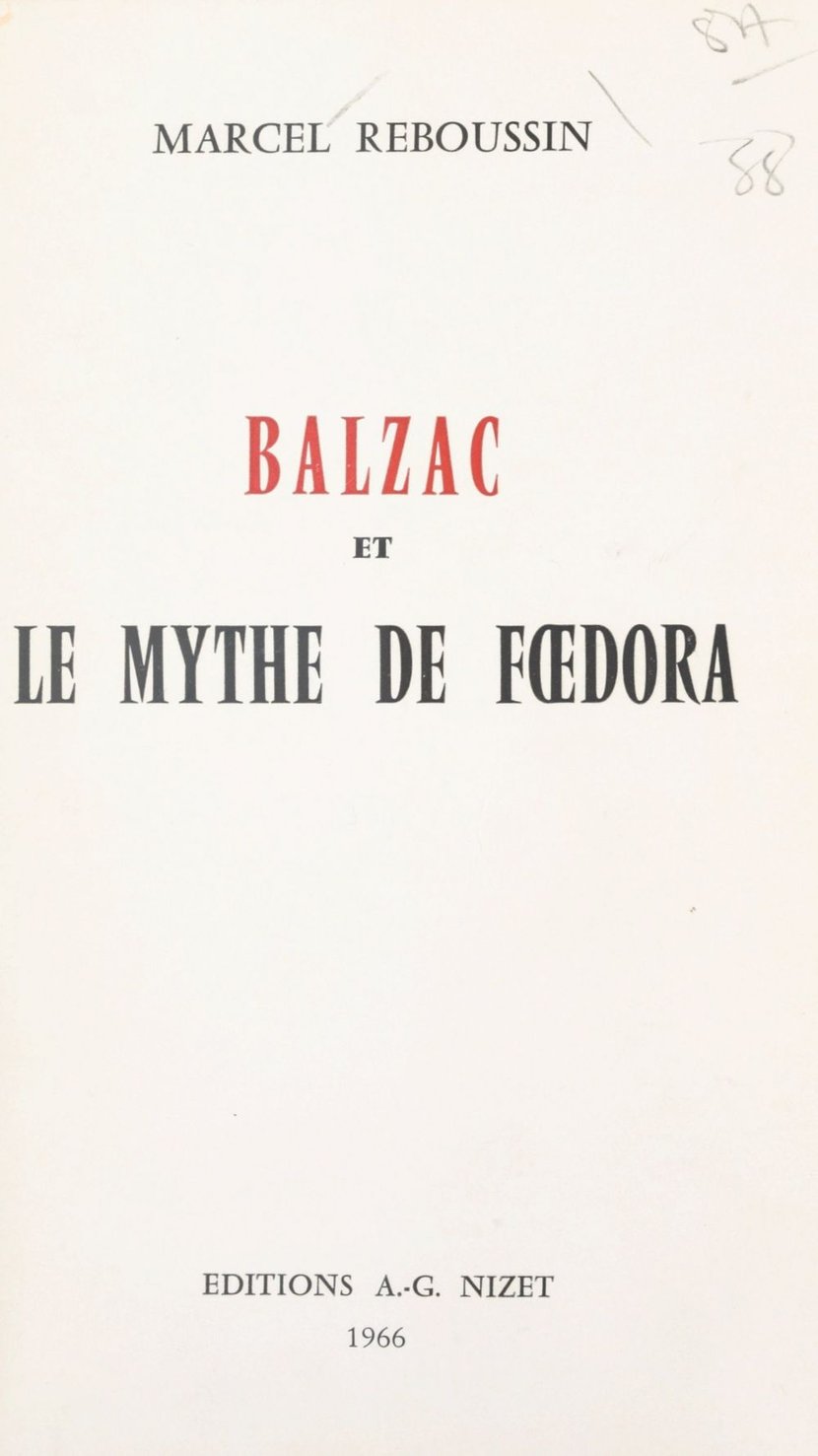 Balzac et le mythe de Fœdora - 9782402628778 - Ebook arts, culture ... Balzac et le mythe de Fœdora - 9782402628778 - Ebook arts, culture ...
