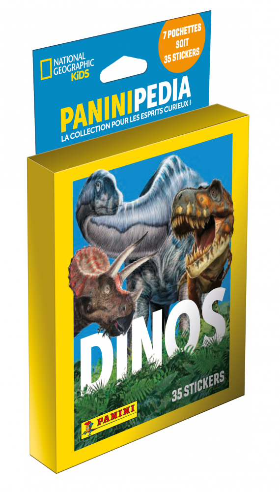 Blister de 7 pochettes de stickers à collectionner Dinos National ...