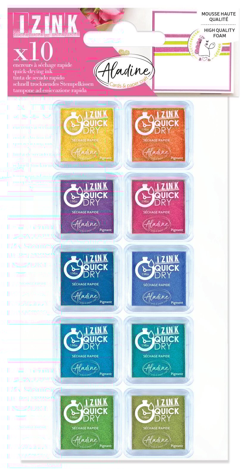 Lot de 10 encreurs Aladine - Izink - Acidulés - Tampon et encres | Cultura