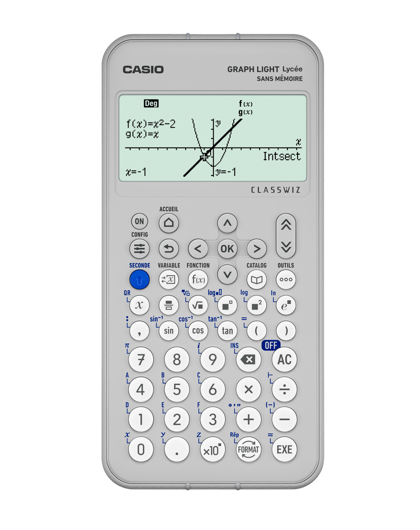 Calculatrice graphique Casio - Lycée - Graph Light - Blanc ...