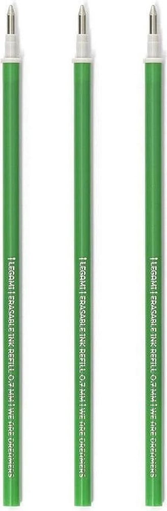 Lot de 3 recharges pour stylo à encre gel effaçable Legami - Vert | Cultura