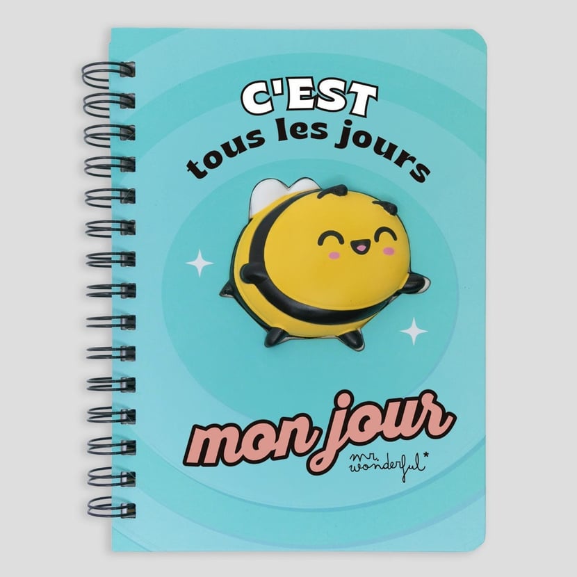 Cahier A5 avec squishy Abeille Bella - Mr Wonderful - C'est tous les ...