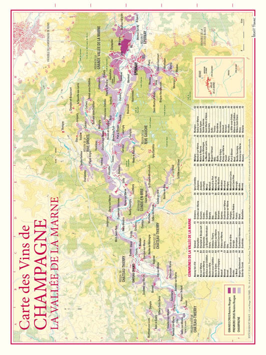 Carte des vins de Champagne Vallée de la Marne - Livres Boisson - Vin ...