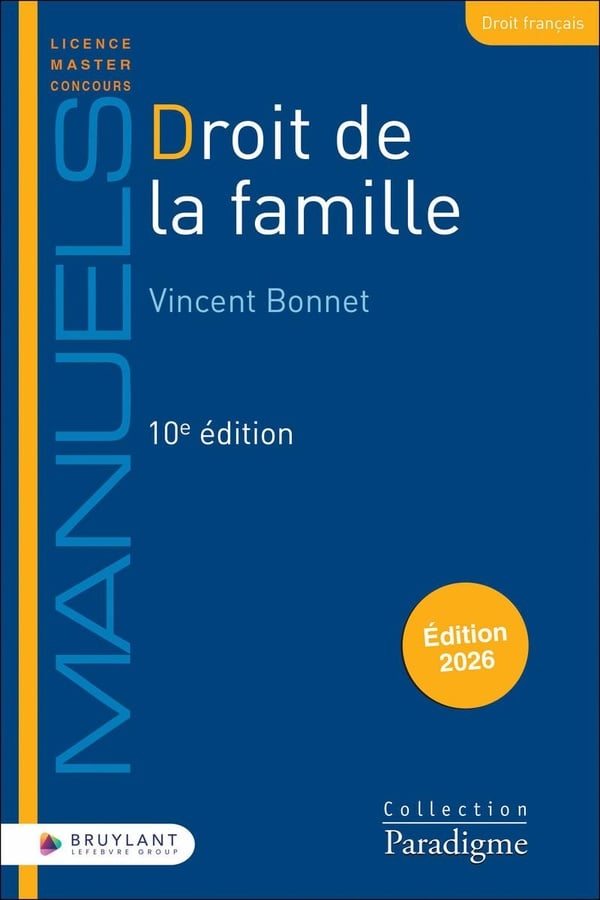 Droit de la famille (édition 2023) : Vincent Bonnet- Livre Droit Privé ...
