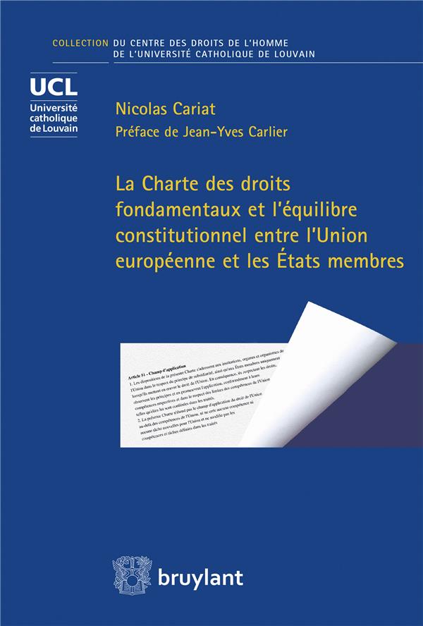 La Charte des droits fondamentaux et l'équilibre constitutionnel entre ...