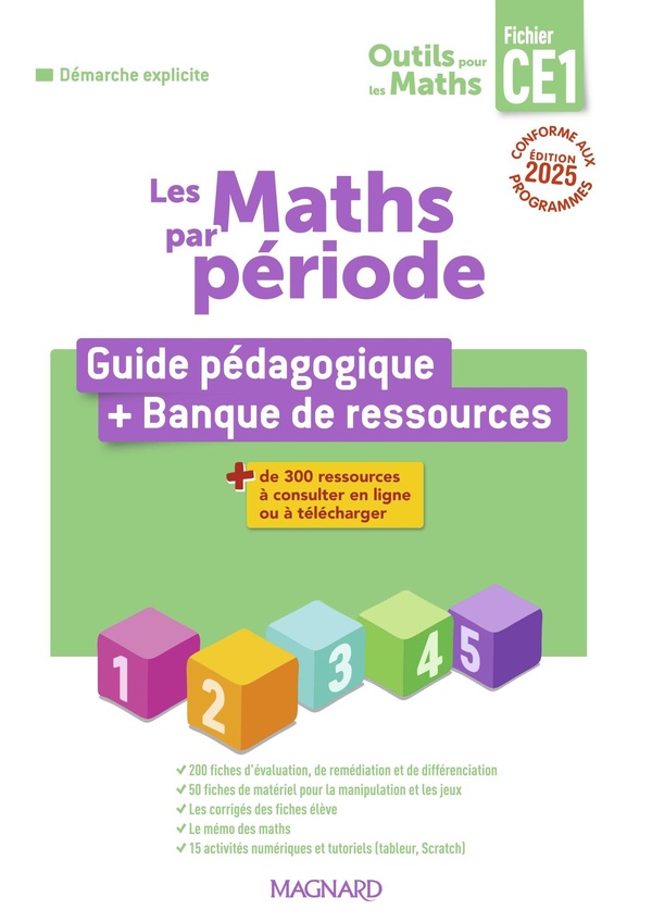 Outils pour les maths : CE1 par période : Guide pédagogique par période + Banque de ressources ...