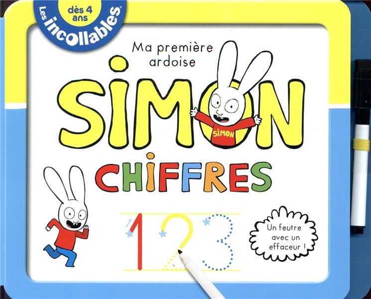 Les incollables - simon - ma première ardoise - chiffres : Collectif - Livre Maternelle | Cultura