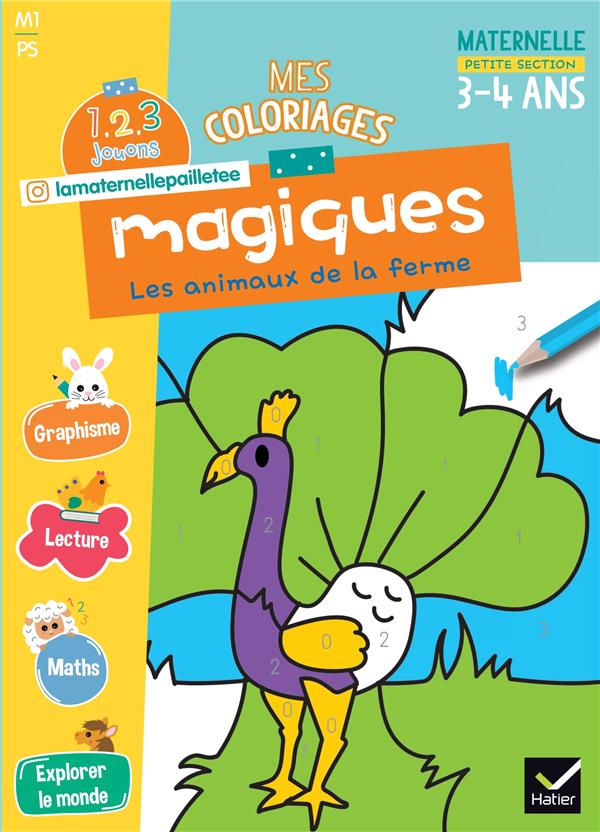 1, 2, 3 Jouons ! : Mes coloriages magiques - PS - Les animaux de la ...