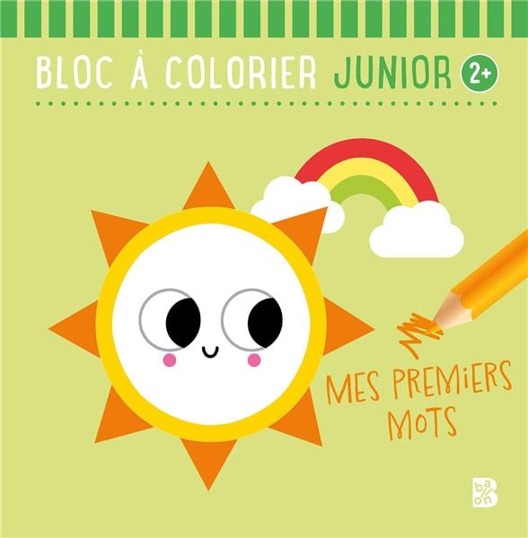 Bloc a colorier junior 2+ mes premiers mots - Coloriage et Dessin ...